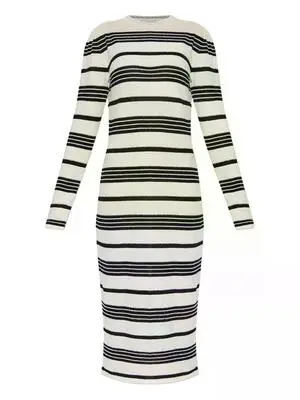 Moncler Cotton-blend Midi Dress - White
