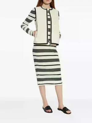 Moncler Cotton-blend Midi Dress - White