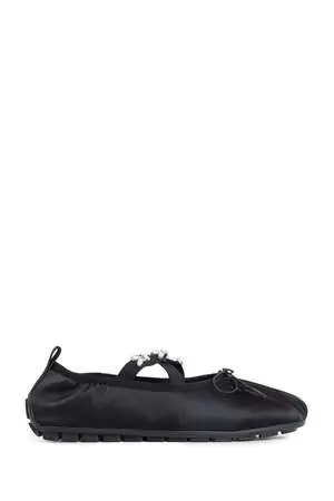 Simone Rocha Embroidered Ballerina Flats - Black 2201-w-a12-380-099