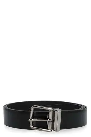 Dolce & Gabbana Brushed Calfskin Belt - Black