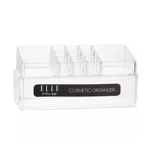 ELLE Stackable Cosmetic Organizer With 11 Compartments & Drawer Section
