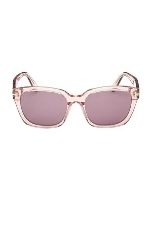 TOM FORD Haylay Sunglasses - Shiny Transparent Powder Rose & Antique