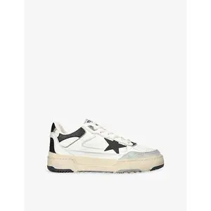 GOLDEN GOOSE Forty2 Leather And Suede Low-top Trainers - White/comb