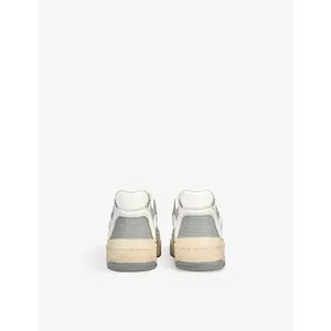 GOLDEN GOOSE Forty2 Branded Leather Low-top Trainers - Beige Comb
