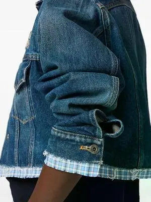 Miu Miu Washed Denim Jacket - Blue