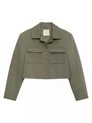 Women's Green Crop Jackets