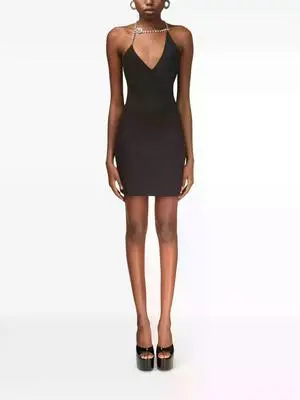 AREA Crystal-embellished Minidress