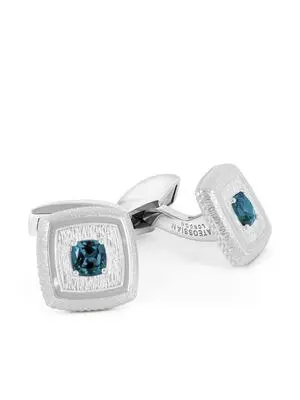 Tateossian Stone-detail Square Cufflinks - Silver