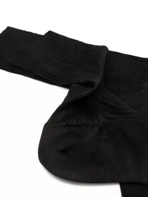 Maria La Rosa Fine-ribbed Silk Socks