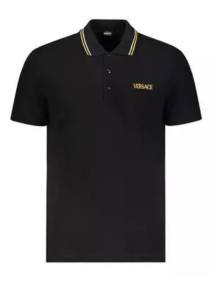 Versace Cotton Polo Shirt - Black