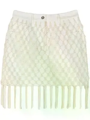 Ports 1961 Weaving-inspired Skirt - White
