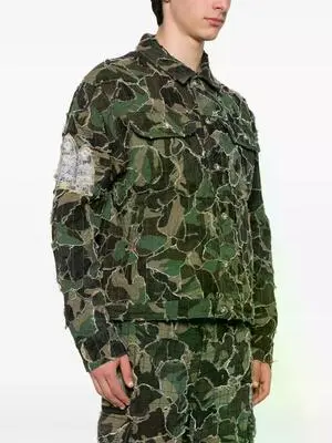 WHO DECIDES WAR Camo Trucker Jacket