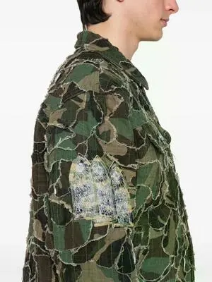 WHO DECIDES WAR Camo Trucker Jacket