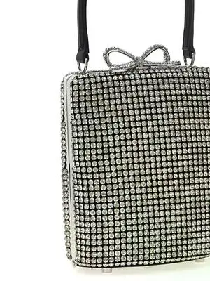 SELF-PORTRAIT Crystal Embellished Tote - Grey