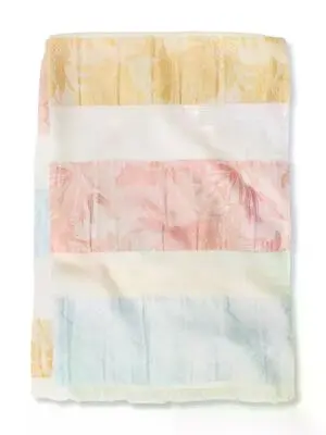 TWINSET Floral Block-striped Scarf - Pink