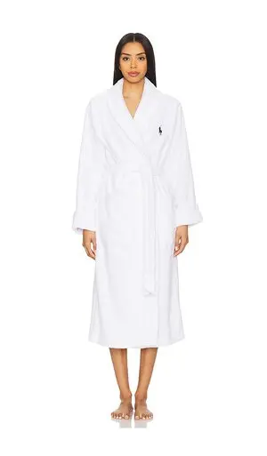 Polo Ralph Lauren Printed Back Robe In White
