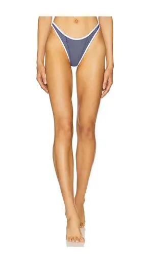 FAE Hailey Bikini Bottom - Denim & White
