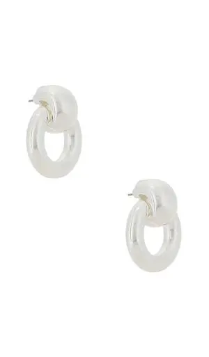Jenny Bird Mega Faye Knockers Drop Earrings - Silver
