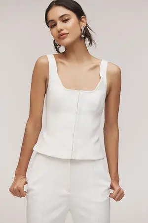 Acler Swanston Corset Top - White