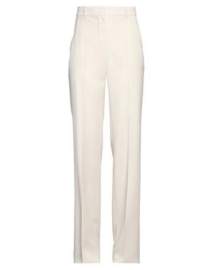 Max Mara Light Virgin Wool Straight-Leg Pants Beige