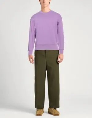 Aries Crewneck Sweatshirt With Logo Print - Lilac