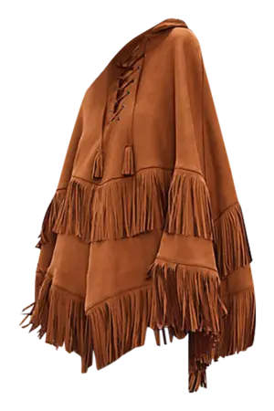 UNDERSTATED LEATHER So Swiftly Suede Poncho