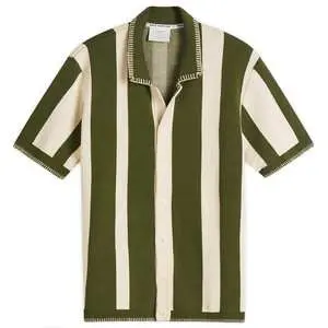 PERCIVAL Knitted Stripe Cuban Shirt