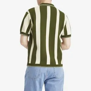 PERCIVAL Knitted Stripe Cuban Shirt