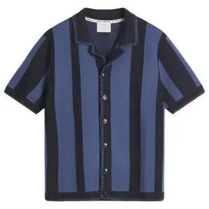 PERCIVAL Knitted Stripe Cuban Shirt