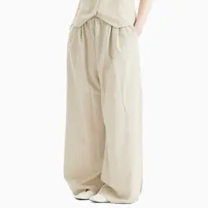 ST. AGNI Pinstripe Wool Drawstring Trousers