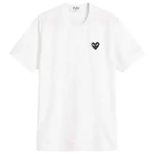 Play Comme Des Garcon Studded Heart T-shirt - White/black