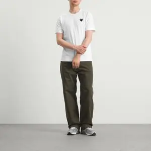 Play Comme Des Garcon Studded Heart T-shirt - White/black