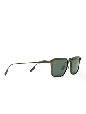Zegna Metal-frame Square Sunglasses