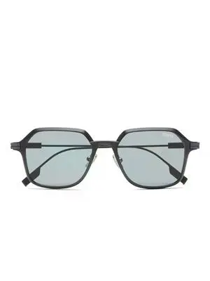 Zegna Octagonal-frame Sunglasses - Black