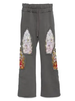 WHO DECIDES WAR BY EV BRAVADO Triple Flame Glass Trousers