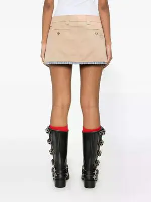 Miu Miu Contrast-trim Chino Mini Skirt