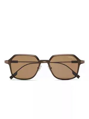 Zegna Octagon Sunglasses - Brown