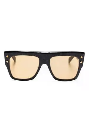Balmain Square Frame Sunglasses - Black