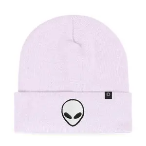 DALIX Alien Embroidered Beanie Hat - Lavender