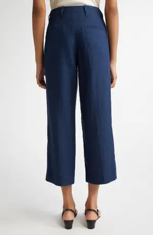 Max Mara Marco Stretch Linen & Cotton Crop Pants