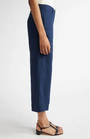 Max Mara Marco Stretch Linen & Cotton Crop Pants