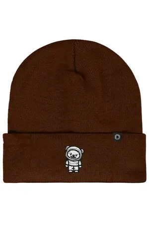 DALIX Dalix Ice Bear Embroidered 12-Inch Knit Beanie Brown