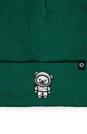 DALIX Ice Bear Embroidered 12-inch Knit Beanie - Green