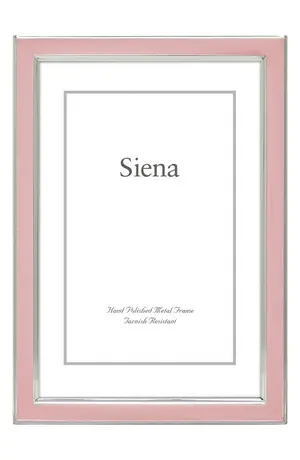 SIENA Enamel & Silvertone 4 X 6-inch Picture Frame - Pink