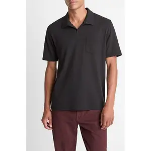 Vince Johnny Collar Polo - Black