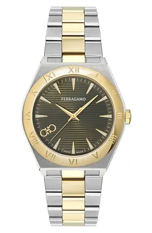 FERRAGAMO Vega Two-tone Bracelet Watch - Two Tone