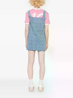 Gcds Monogram Denim Mini Dress