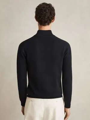 REISS Edison Merino Wool Half-zip Jumper