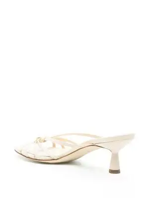 AeydĒ 50mm Leather Sandals - Neutrals