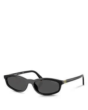 Miu Miu Miu Regarde Oval Sunglasses - Black